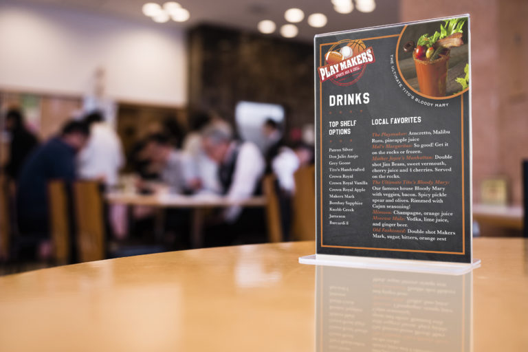 Playmakers Sports Bar Menus - Creative Chameleon Studio